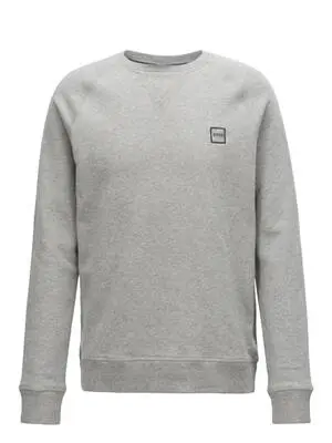 Hugo Boss Embroidered Round-necked Sweater - Gray