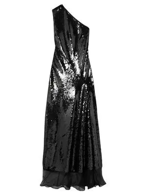 Stella McCartney One-shoulder Sequined Gown - Black