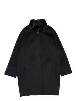 Max Mara Fur Collar Coat - Black