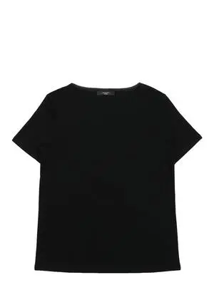 Max Mara Round Neck T-shirt With Short Sleeves - Black