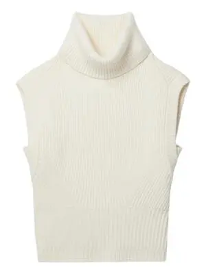 SIMKHAI Simkhai Ribbed Turtleneck Sleeveless Top