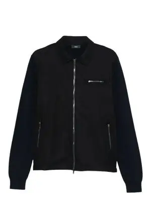 Herno Zip-up Collared Jacket - Deep Blue