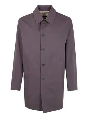 Herno Buttoned Long Sleeve Coat - Dark Brown