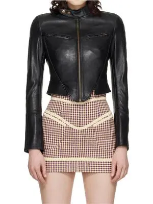 KNWLS Leather Zip-up Jacket - Black