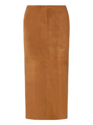 STOULS Stouls Suede Column Midi Skirt