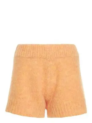ROTATE BY BIRGER CHRISTENSEN Susanna Wool Blend Knit Shorts - Nude