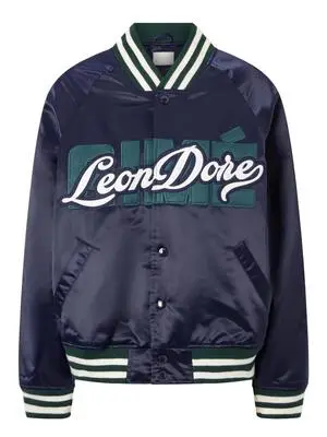 Aimé Leon Dore Satin Padded Varsity Jacket - Blue