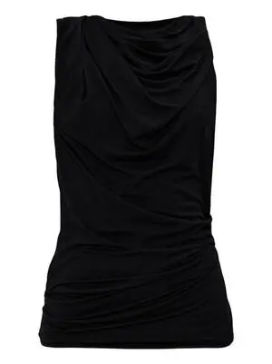 ENTIRE STUDIOS Draped Sleeveless Top - Black