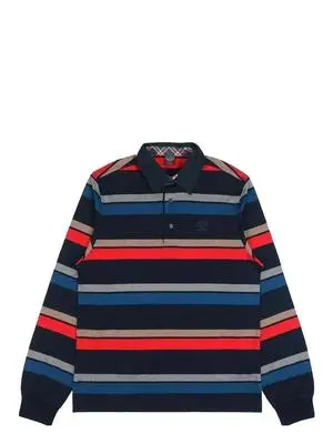 PAUL  SHARK Striped Long-sleeved Polo Shirt - Black