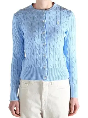 Polo Ralph Lauren Polo Ralph Lauren Slim Cable-Knit Cardigan Light Blue
