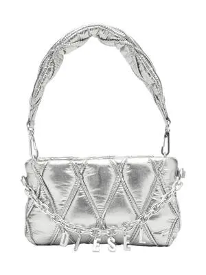 DIESEL® Charm-d Quilted Clutch Bag - Gray