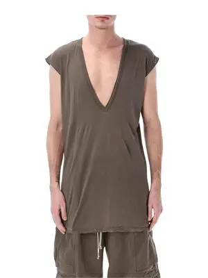 Rick Owens Dylan Deep V-neck T-shirt - Brown
