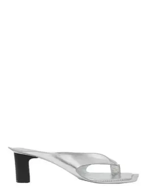 MAISON MARGIELA Mm6 Maison Margiela Metallic Leather Flip Flop Mules