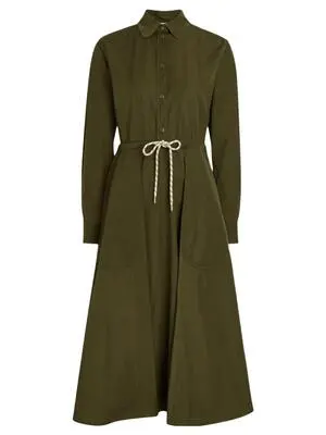 Moncler Long Sleeve Shirt Dress - Green