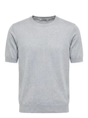 Peserico Short-sleeved Crewneck Jumper - Gray
