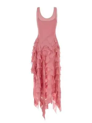 BLUMARINE Blumarine Sleeveless Ruffled Maxi Dress