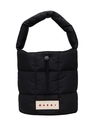 Marni Quilted Bucket Bag - Black