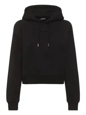 Jacquemus Hooded Long-sleeved Sweater - Black
