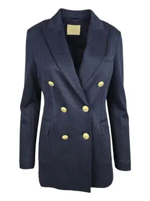 CIRCOLO 1901 Circolo 1901 Double-Breasted Blazer With Front Button Closure Black