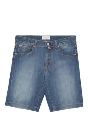Jacob Cohen Denim Shorts With Belt Loops - Blue