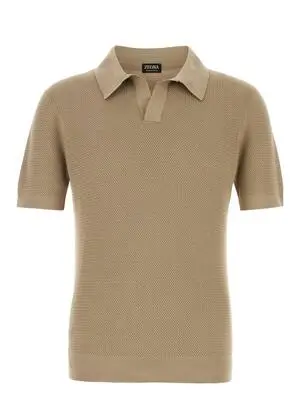 ZEGNA Waffle-knit V-neck T-shirt
