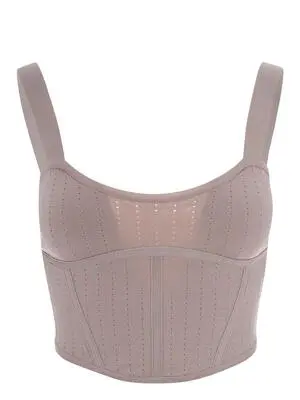 Patrizia Pepe Zippered Vest - Nude