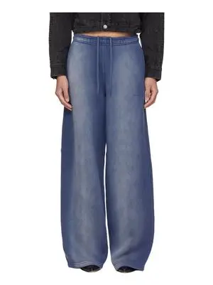 Alexander Wang Allover Hotfix Mid-rise Sweatpants - Washed Navy