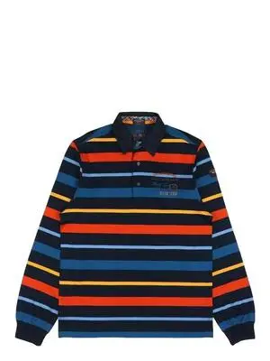 PAUL  SHARK Striped Long-sleeved Polo Shirt - Black