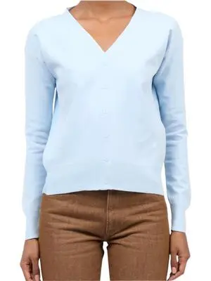 MAISON MARGIELA V-neck Buttoned Cardigan - Blue