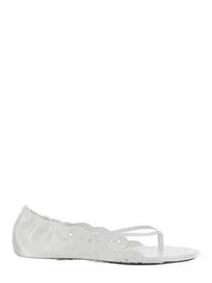Jacquemus Cut-out Detailed Thong Sandals - White