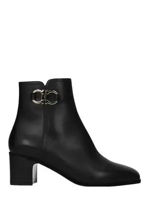 FERRAGAMO Cassaro Series Ankle Boots - Black