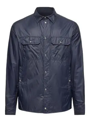 Moncler Zip-front Nylon Shirt - Midnight Blue