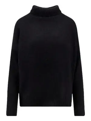 LISA YANG Heidi Ribbed Roll-neck Jumper - Black