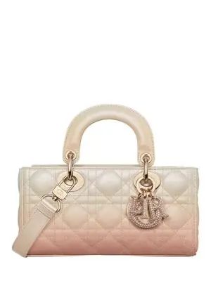 Dior Small Lady D-joy Bag - Pink And Cream White