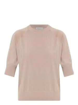 Dries Van Noten Dries Van Noten Raglan-Sleeve Fine Knit Sweater Beige