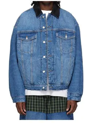 Alexander Wang Long Sleeve Denim Jacket - Blue