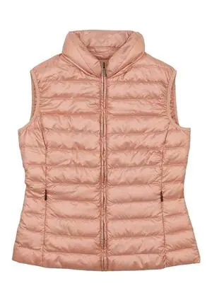 Max Mara Puffer Vest With Logo Detail - Pink