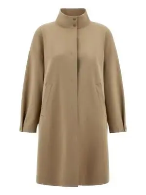 Herno High-neck Long-sleeved Coat - Brown