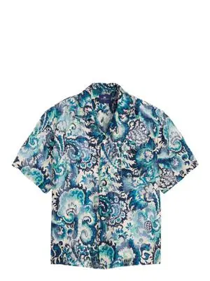 LEVI'S Tab Printed Camp Shirt - Blue