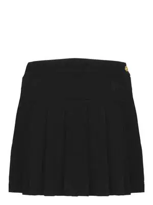 Palm Angels Monogram-embroidered Low-rise Mini Skirt - Black