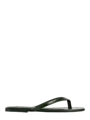 TOTEME Embossed Flat Sandals - Black