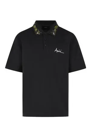 Amiri Embroidered Collar Logo Polo Shirt - Back