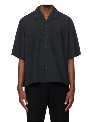 Issey Miyake Embroidered Embossed Shirt - Black