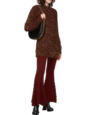 Stella McCartney Textured Crew Neck Pullover - Brown