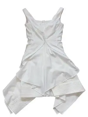 Alexander McQueen Alexander McQueen Gathered Mini Dress With Asymmetrical Hem No