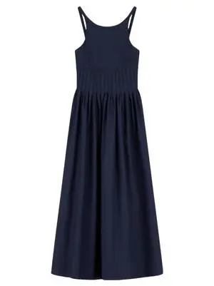 Emporio Armani Sleeveless Crewneck Maxi Dress - Blue