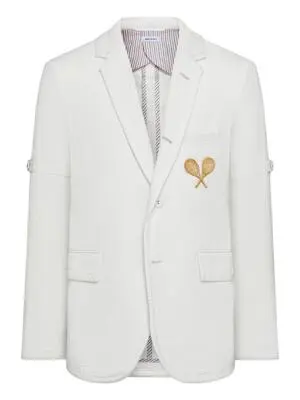 Thom Browne Embroidered Blazer - White