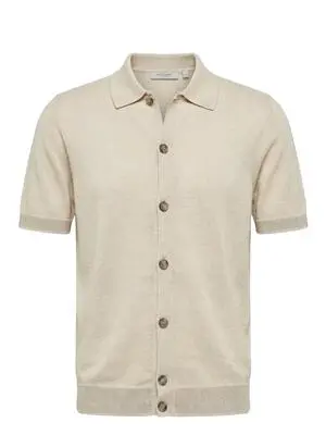 Peserico Short-sleeved Knitted Shirt - Shell Beige