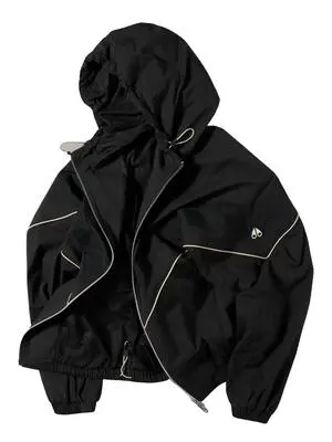 Moose Knuckles Long-sleeved Hooded Zip-up Jacket - Black/black