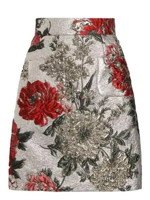 Dolce & Gabbana Floral Lurex A-line Skirt - Multi-color